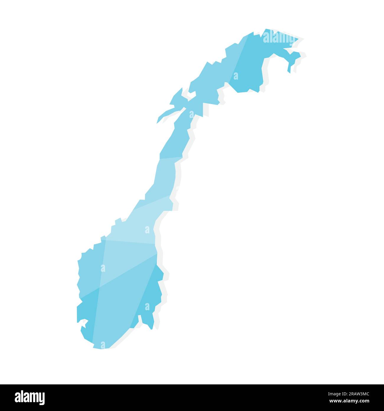 abstract geometric crystal effect Norway map- vector illustration Stock ...