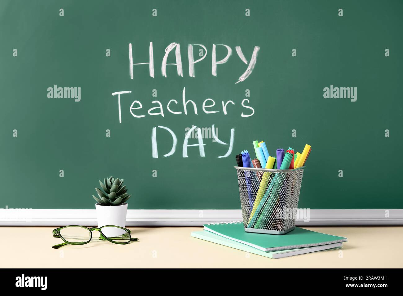 Green Chalkboard With Writing