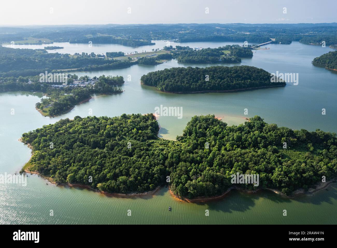 Cherokee Lake, Tennessee. Aerial view of Cherokee Reservoir Stock Photo ...