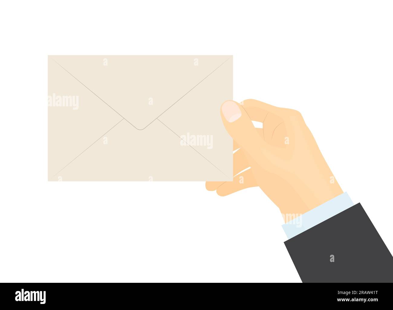 hand with envelope- vector illustration Stock Vector Image & Art - Alamy