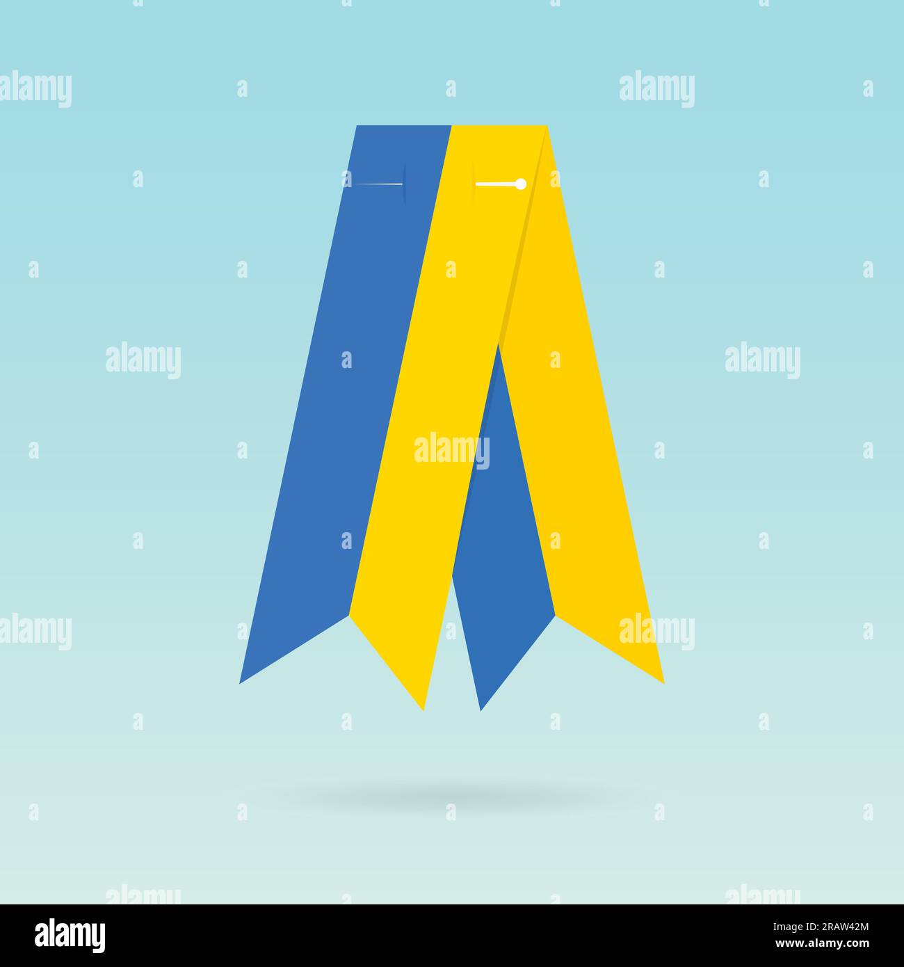 ribbon of solidarity with Ukraine - vector illustration Stock Vector ...