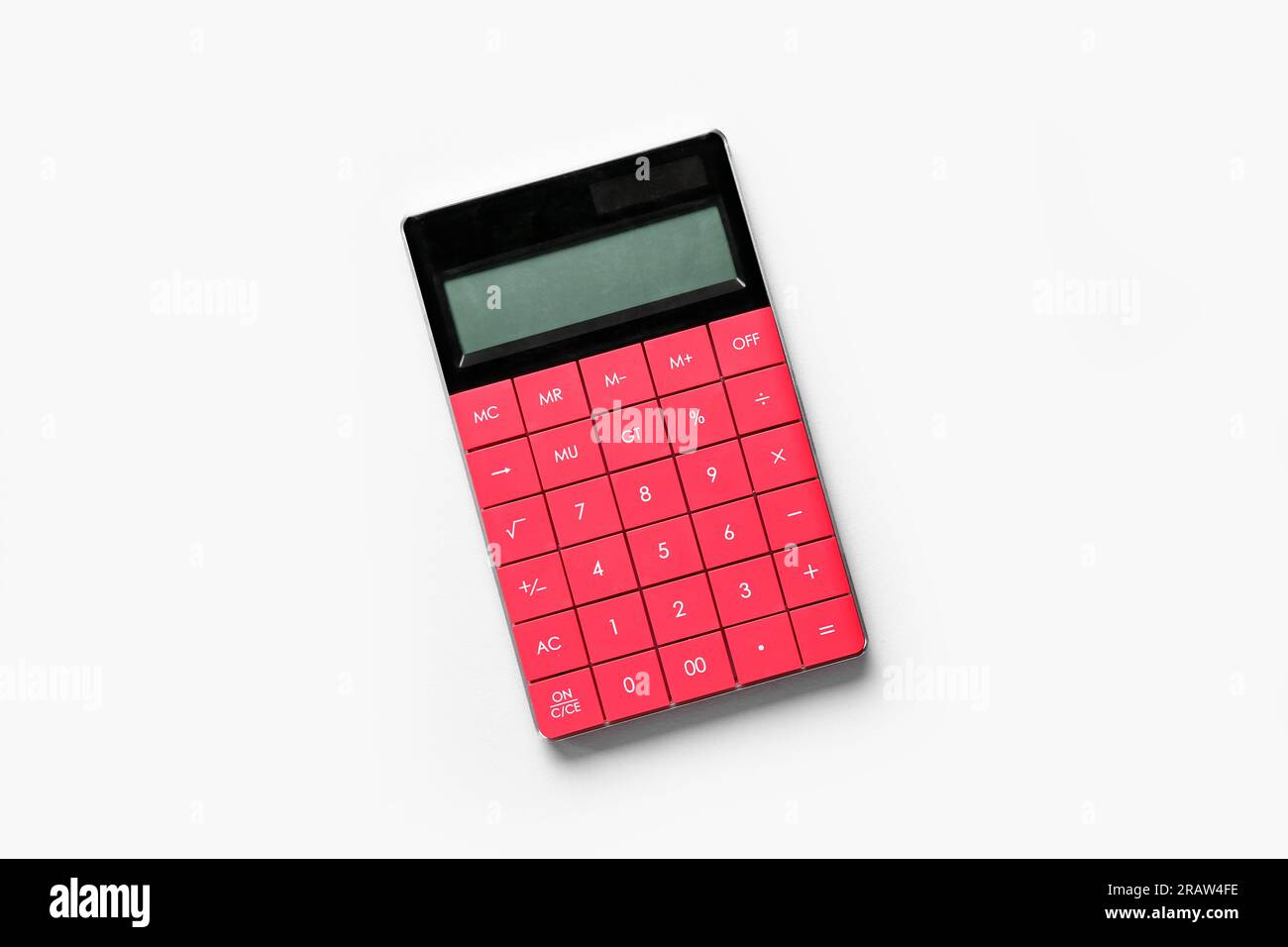 Modern calculator isolated on white background Stock Photo - Alamy