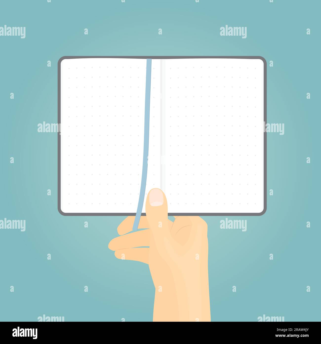 hand holds open notebook-vector illustration Stock Vector Image & Art ...