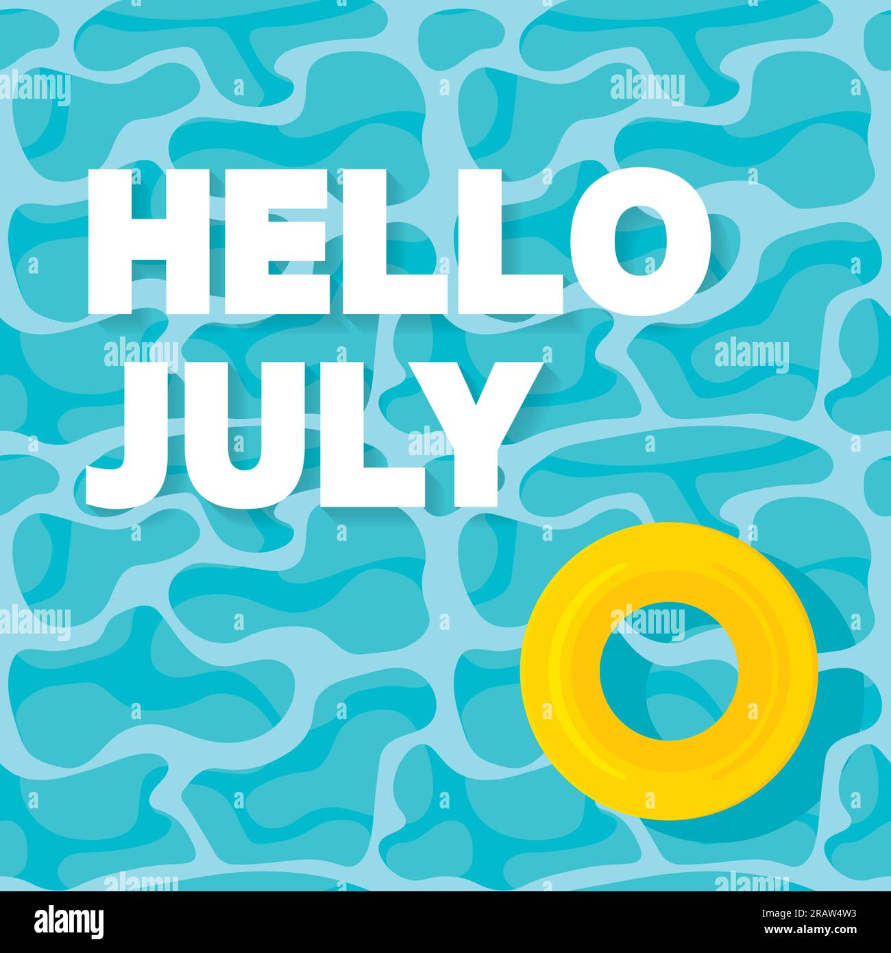 hello july and swimming pool pattern- vector illustration Stock Vector ...