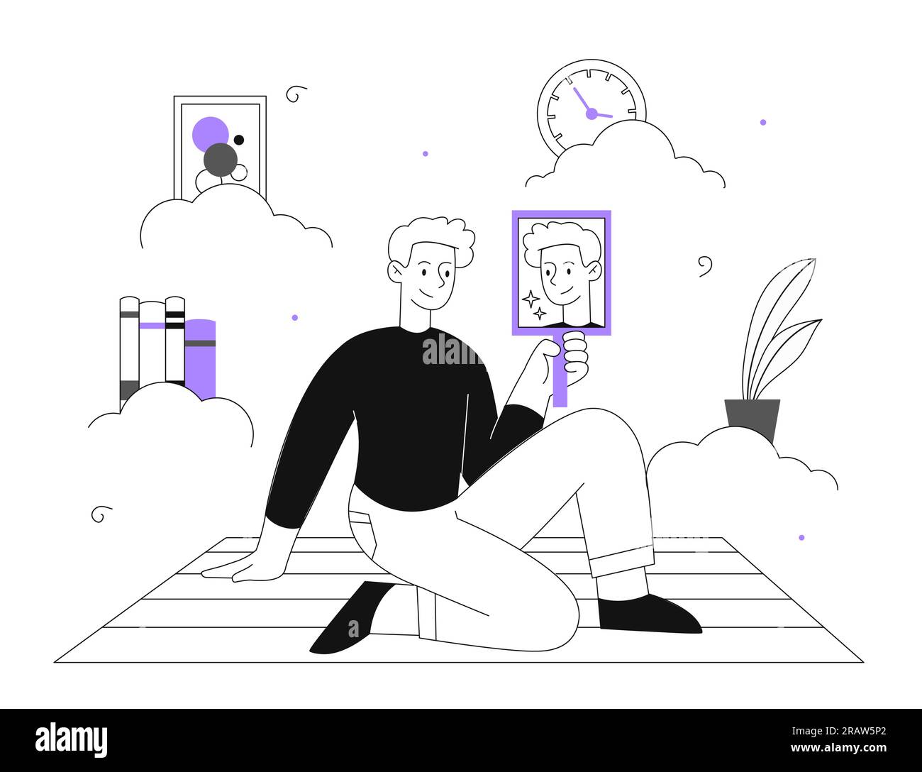 Narcissism and reflection Cut Out Stock Images & Pictures - Alamy