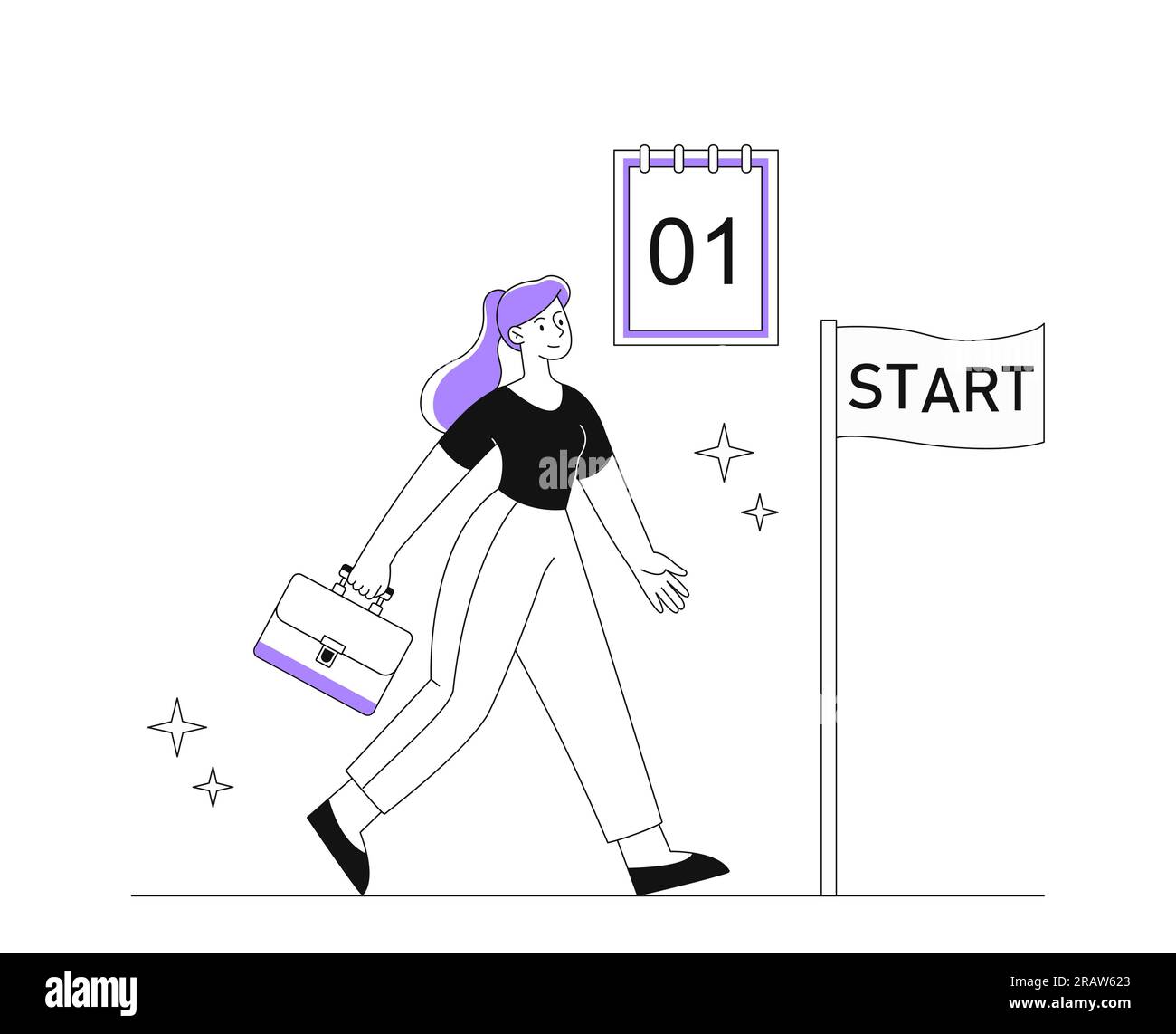 Ready to start cartoon hi-res stock photography and images - Alamy