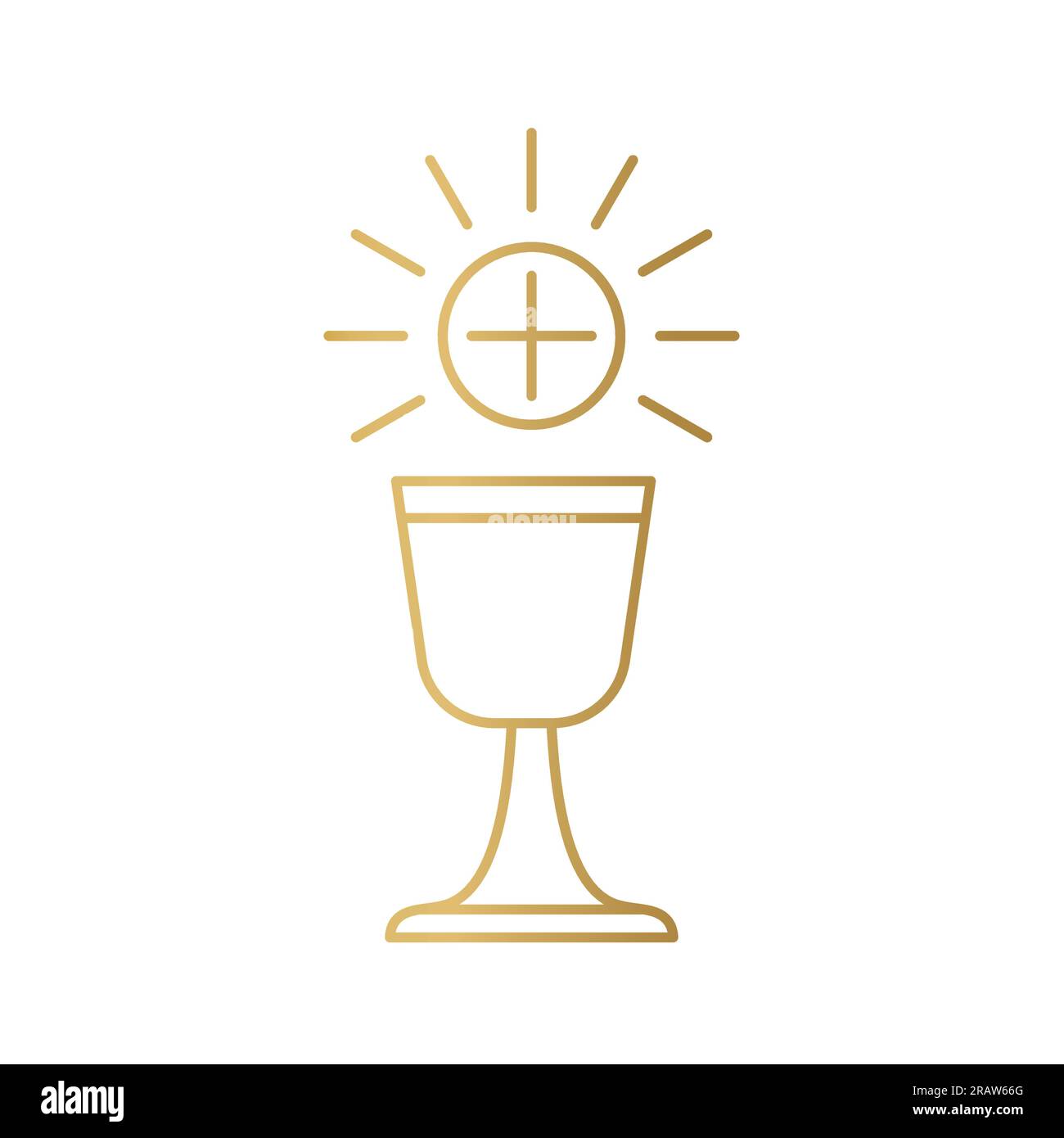 golden chalice and host, Holy Communion icon- vector illustration Stock ...