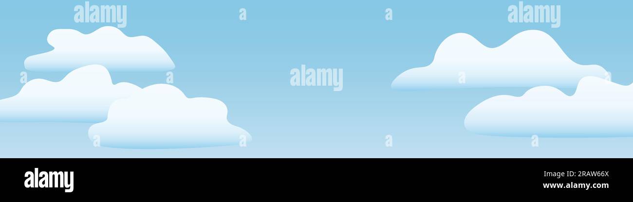 white clouds on blue sky banner - vector illustration Stock Vector ...