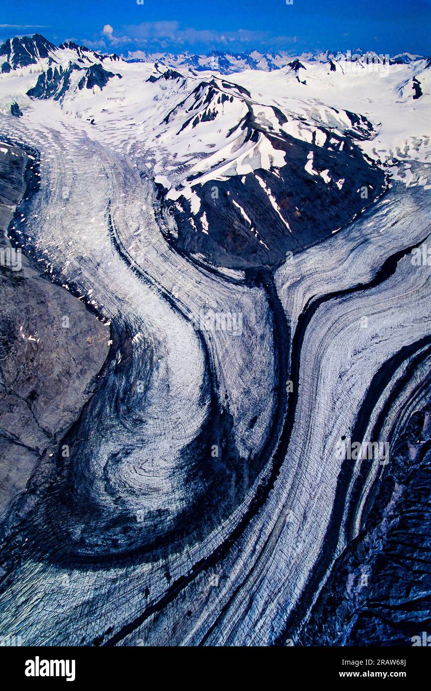 Aerial image of Melbourne Glacier & area , BC, Canada Stock Photo - Alamy