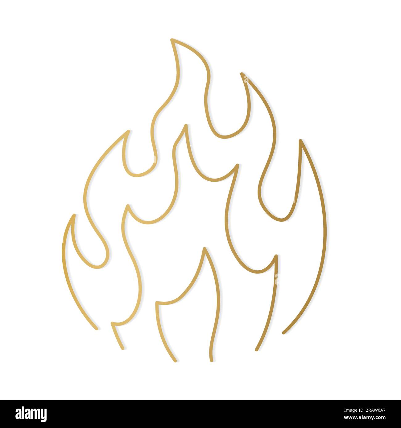 golden fire flames, bonfire -vector illustration Stock Vector Image ...