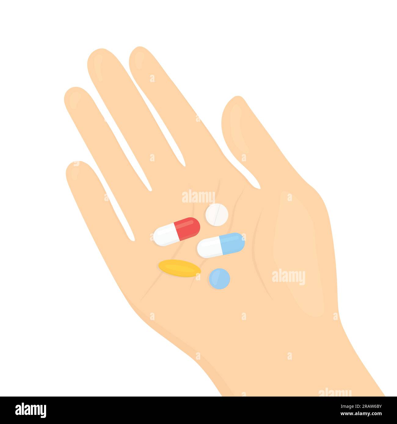 hand full of pills -vector illustration Stock Vector Image & Art - Alamy