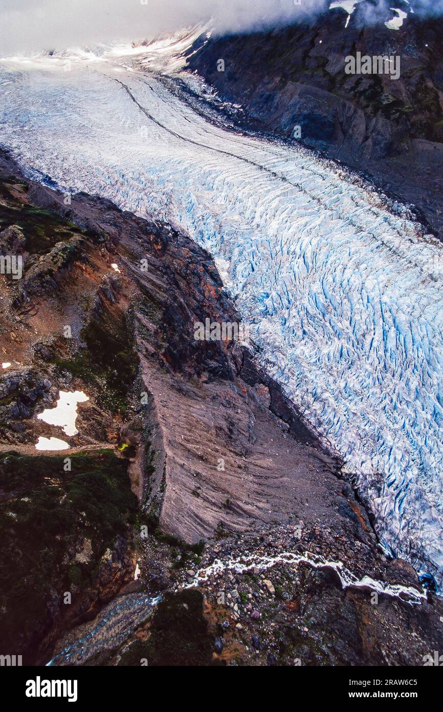 Aerial image of Knipple Glacier, BC, Canada Stock Photo - Alamy