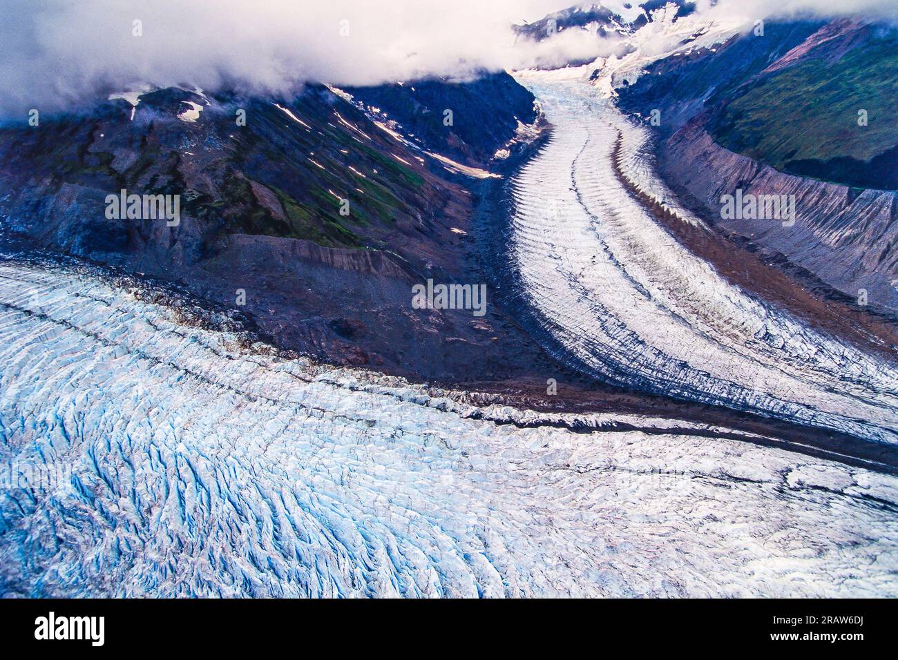 Aerial image of Knipple Glacier, BC, Canada Stock Photo - Alamy