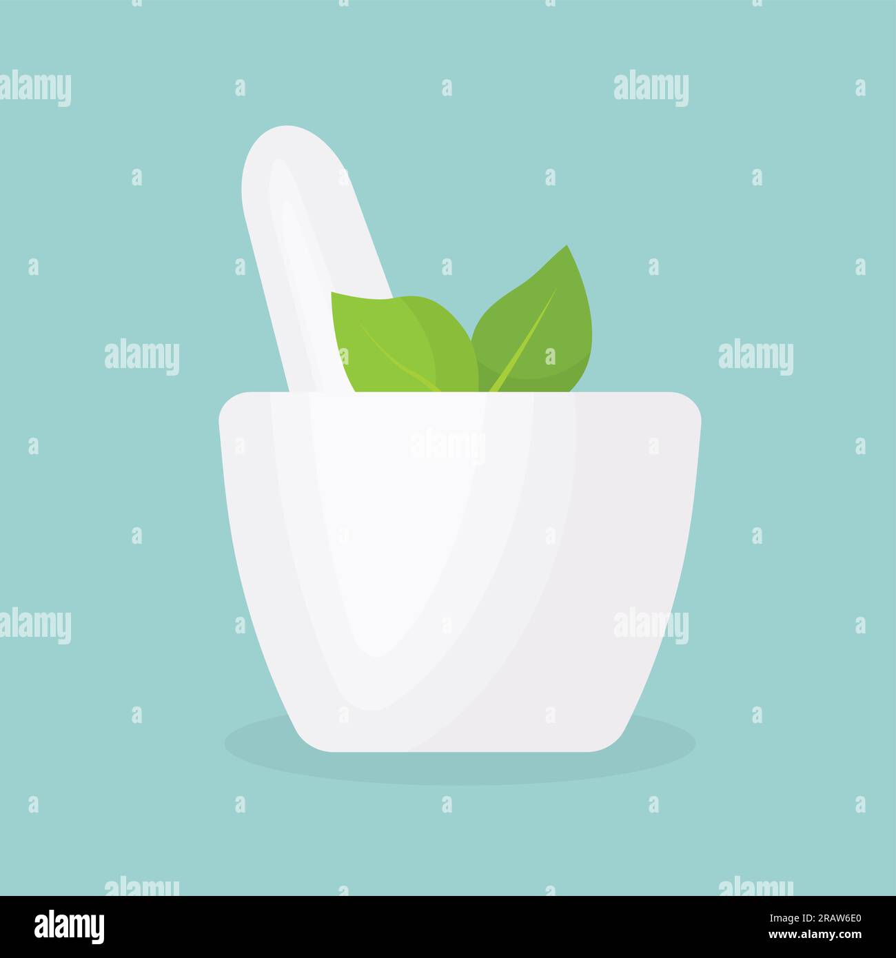 mortar with herbs and pestle icon -vector illustration Stock Vector ...