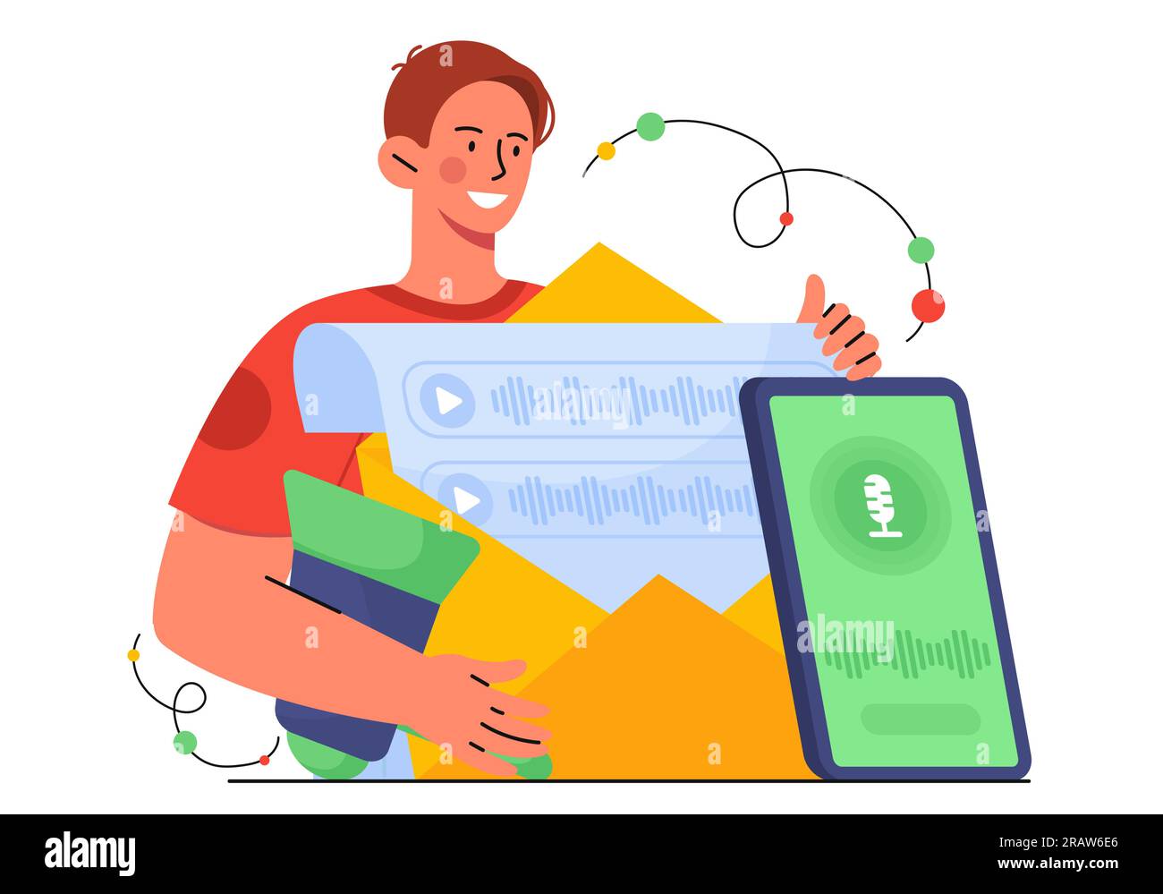 Voice mail smartphone Stock Vector Images - Alamy