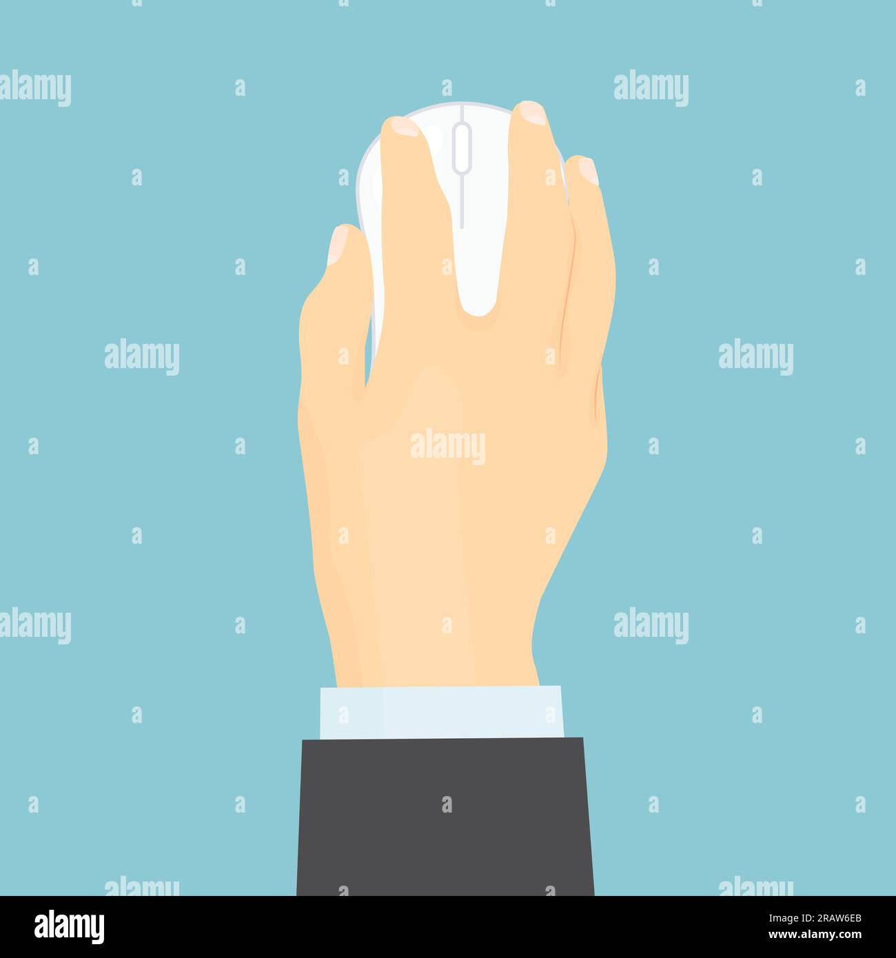 Person using computer mouse Stock Vector Images - Alamy