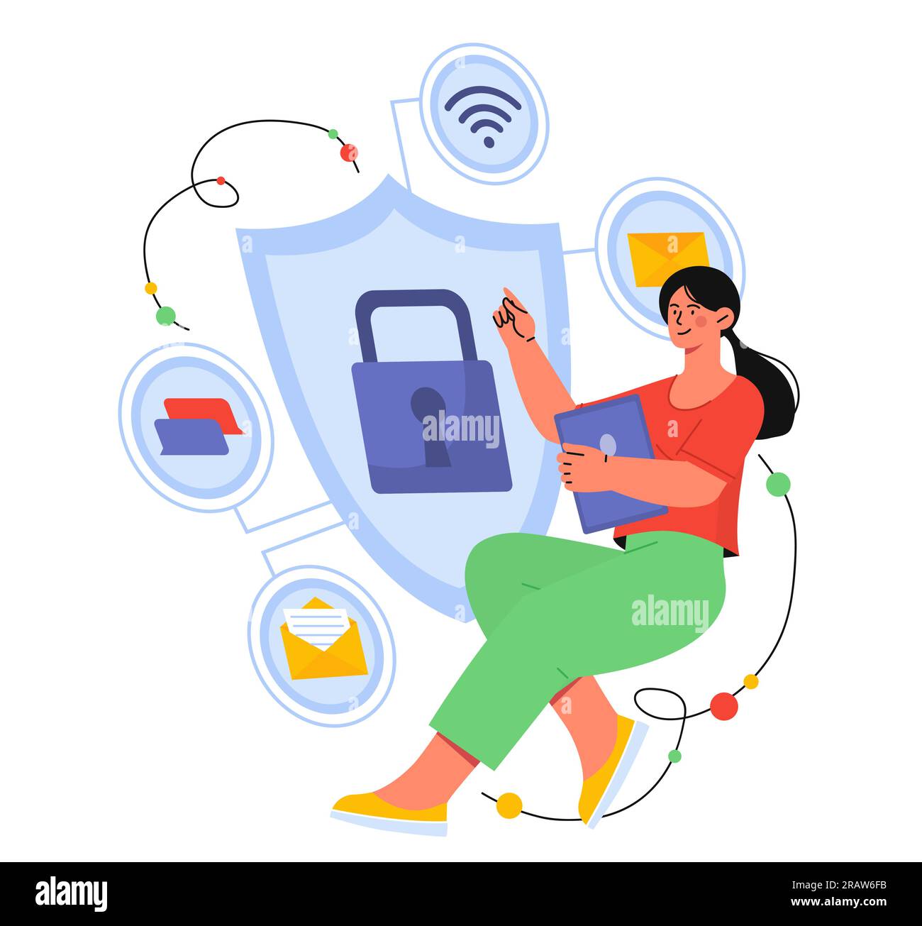 Concept networking internet security shield Stock Vector Images - Alamy