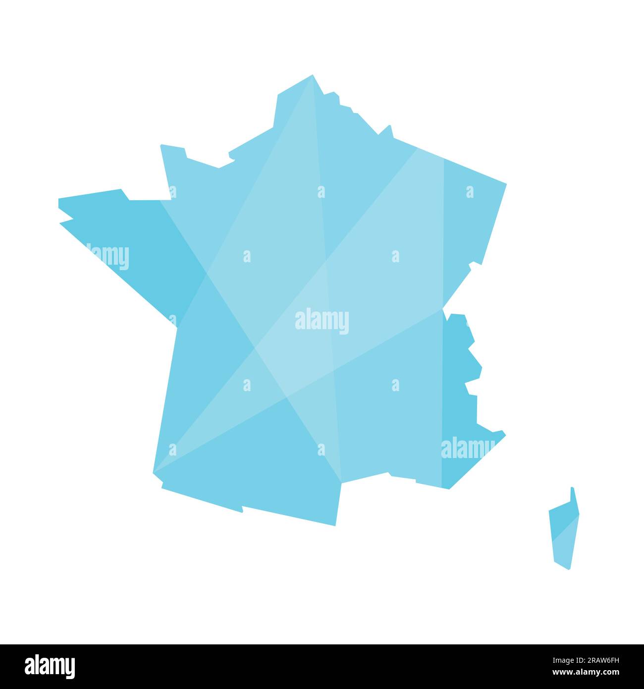 abstract geometric crystal effect France map- vector illustration Stock ...