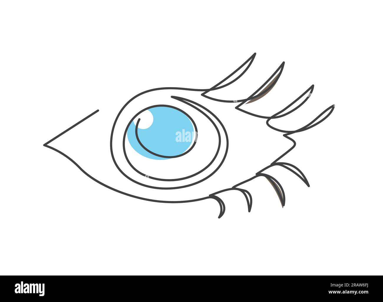 continuous one line eye icon- vector illustration Stock Vector Image ...
