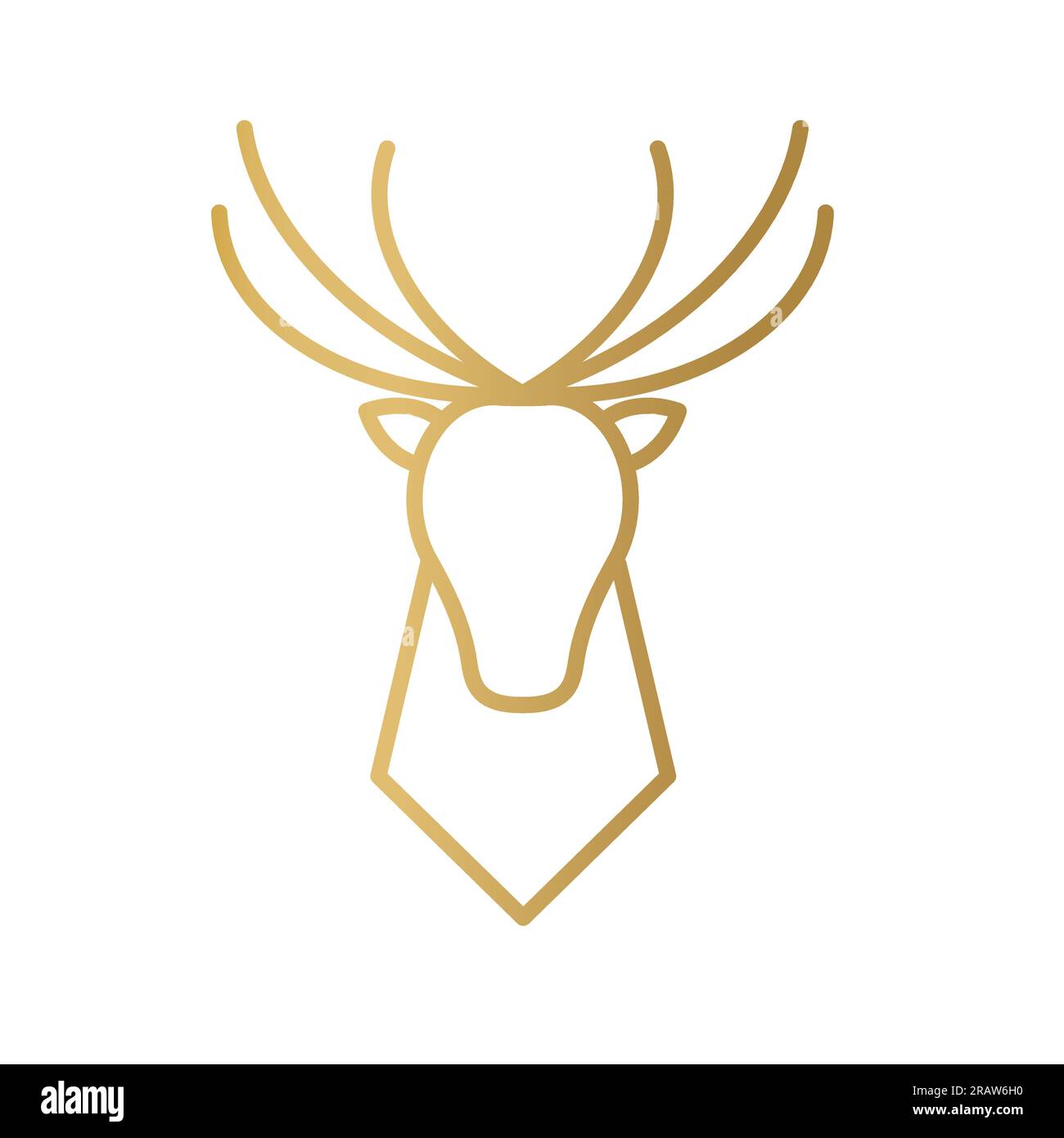 golden deer with antlers icon- vector illustration Stock Vector Image ...
