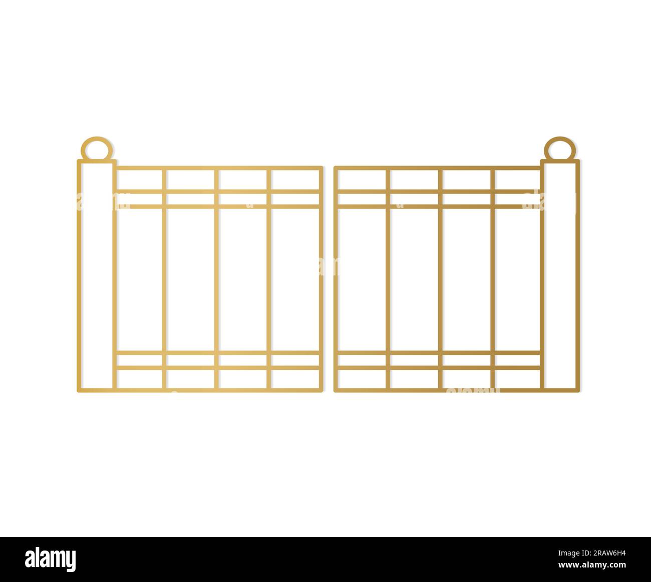 golden elegant gate- vector illustration Stock Vector Image & Art - Alamy