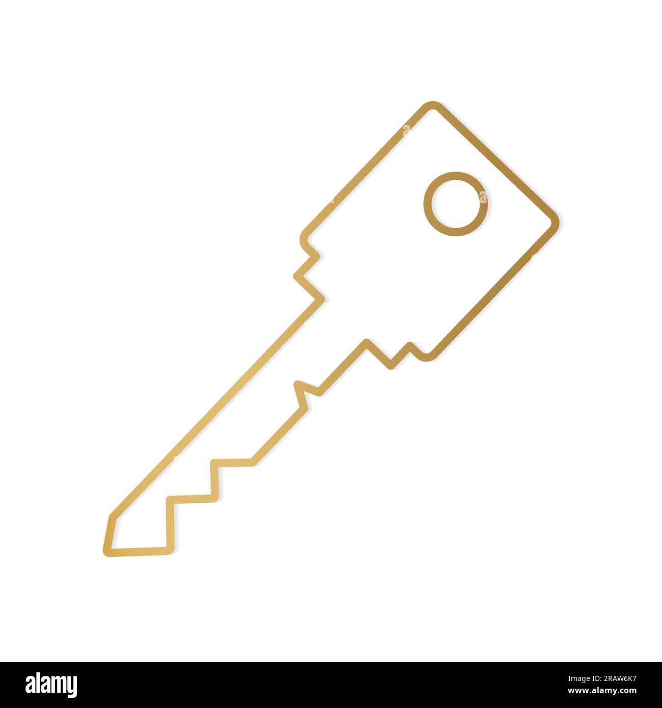 golden modern key icon- vector illustration Stock Vector Image & Art ...