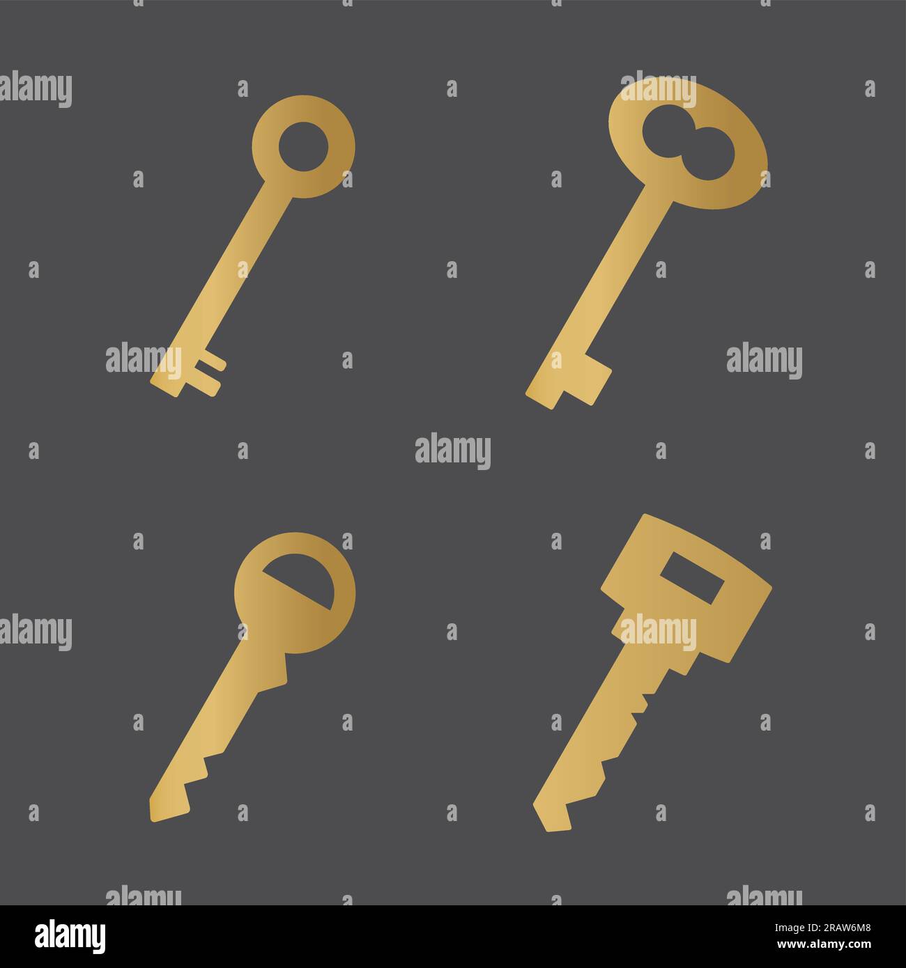 golden key icon set- vector illustration Stock Vector Image & Art - Alamy