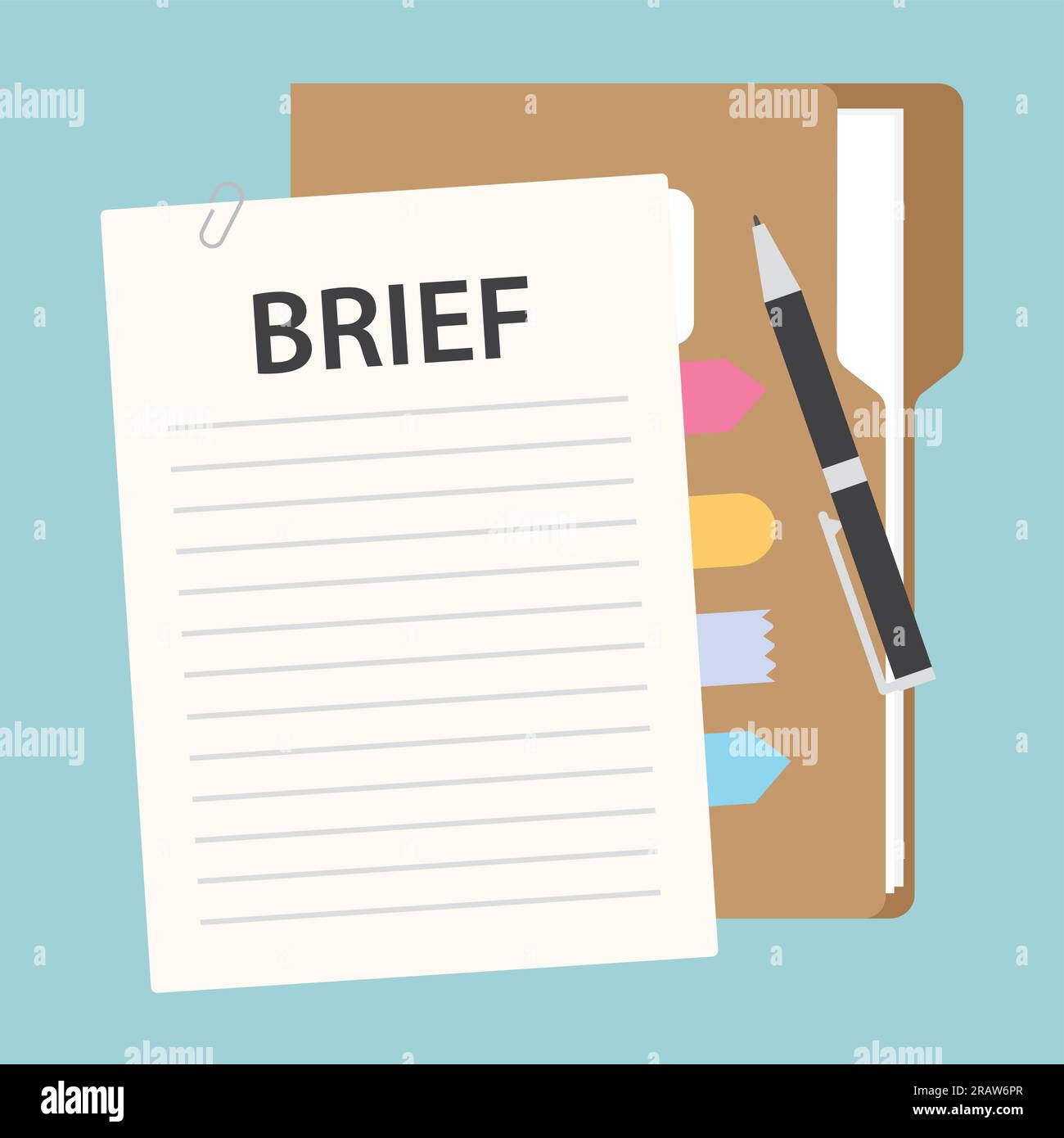 writting a brief concept - vector illustration Stock Vector Image & Art ...