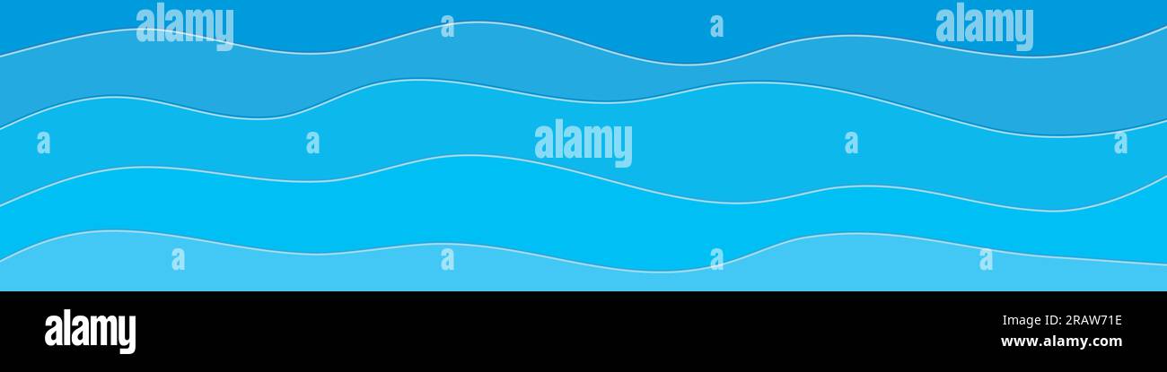 blue sea waves banner - vector illustration Stock Vector Image & Art ...