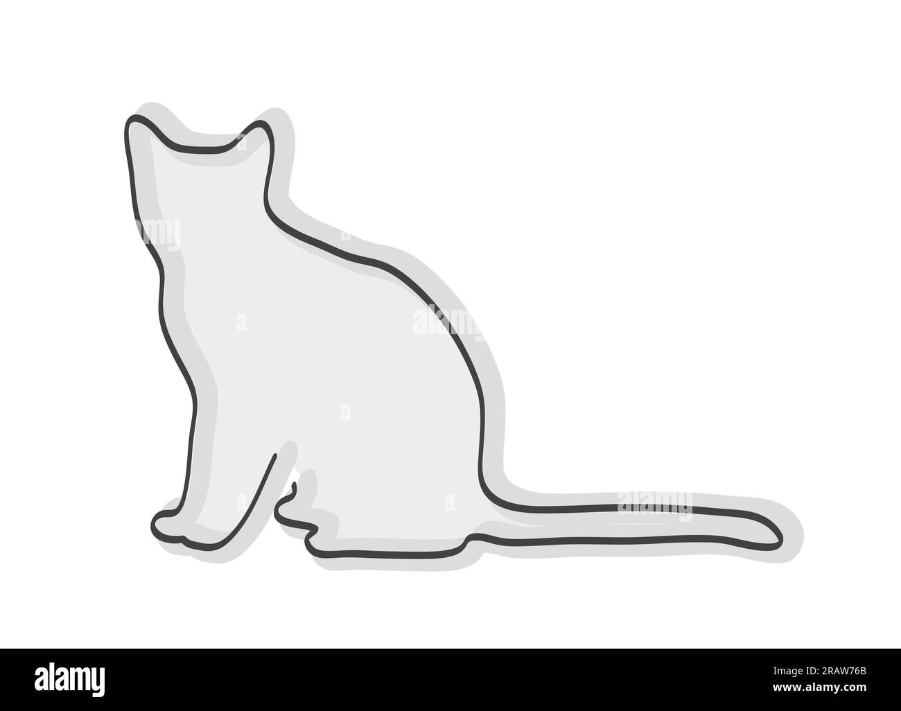 continuous one line cat icon- vector illustration Stock Vector Image ...