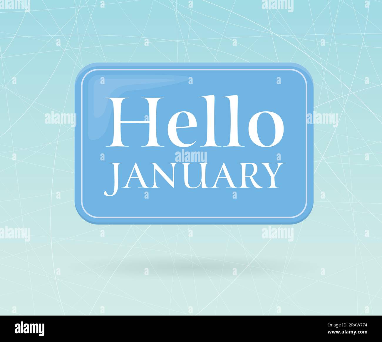 hello january banner on ice rink, winter texture- vector illustration ...