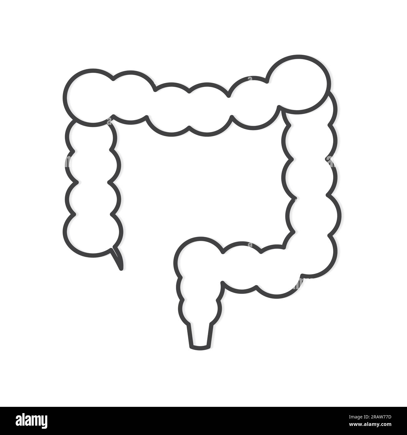large bowel outline icon- vector illustration Stock Vector Image & Art ...