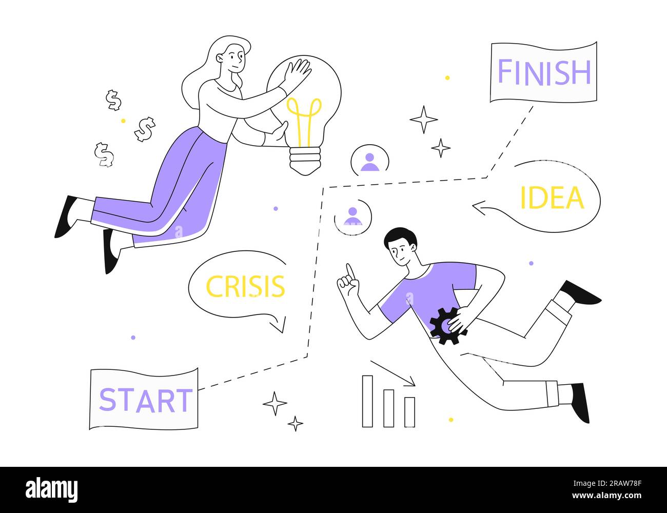 Career problems isolated concept Stock Vector Images - Alamy