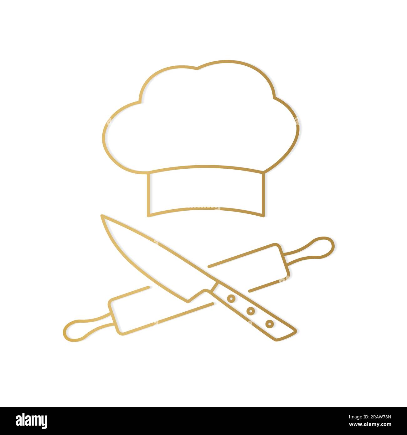golden, cook, chef, restaurant symbol -vector illustration Stock Vector ...