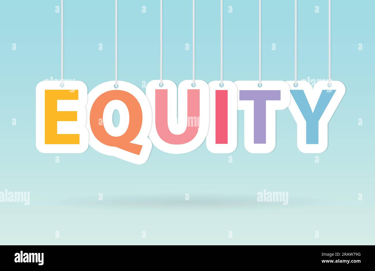 colorful equity hanging banner - vector illustration Stock Vector Image ...