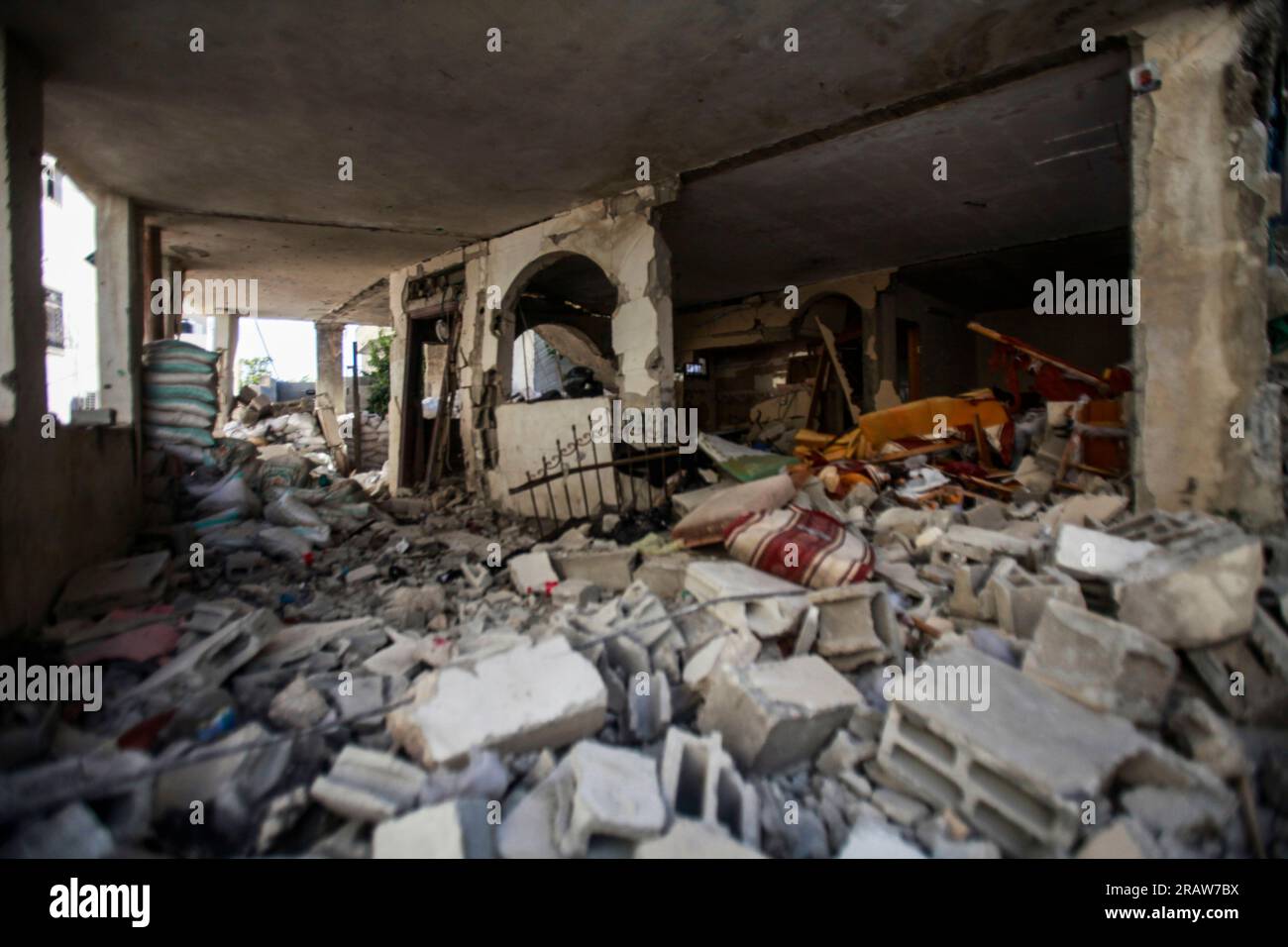 Jenin, Palestine. 05th July, 2023. View of a destroyed house in Jenin ...