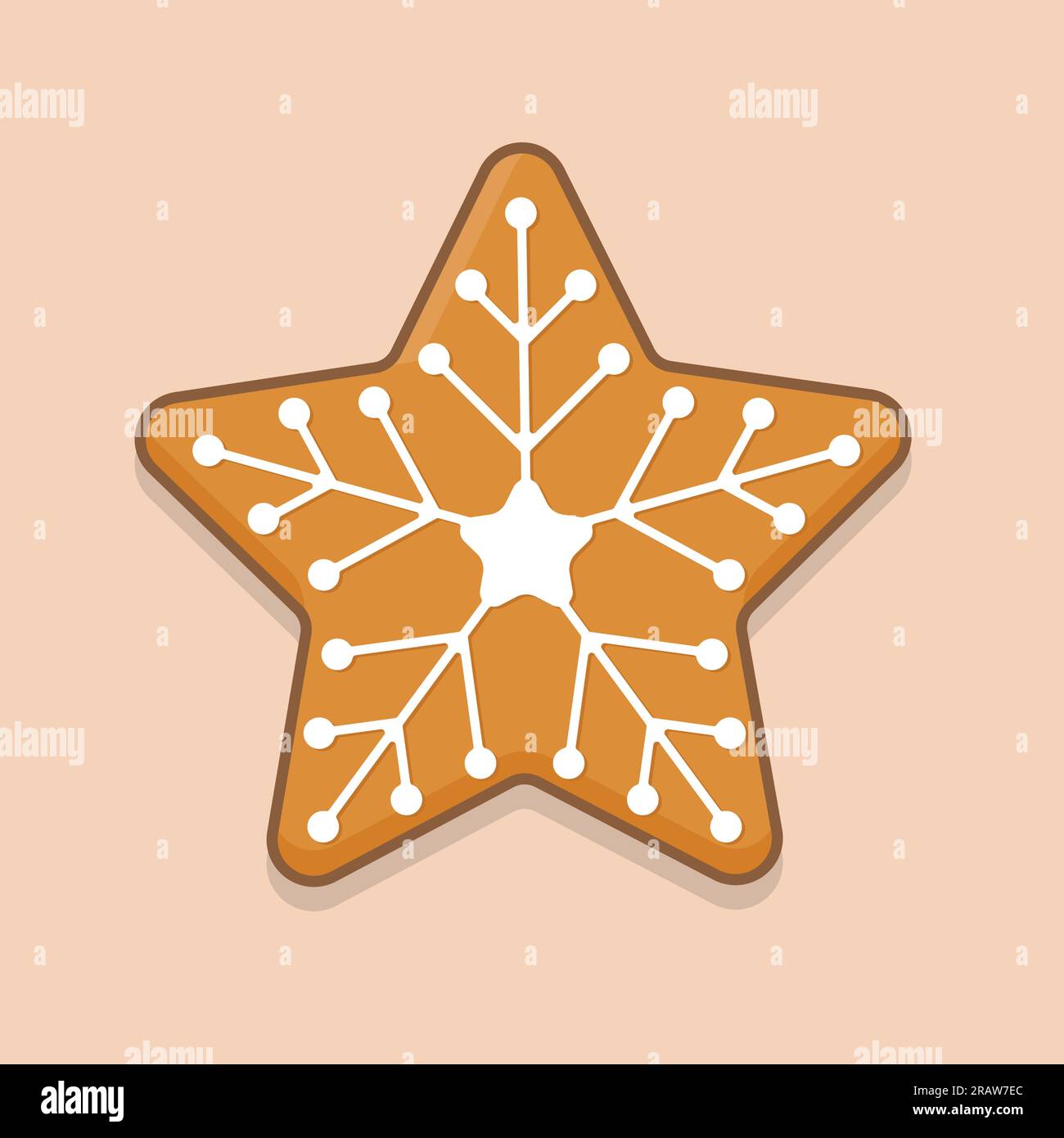 star shape gingerbread cookie - vector illustration Stock Vector Image ...