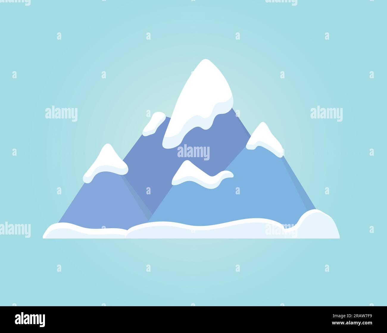 winter snowy high mountains - vector illustration Stock Vector Image ...