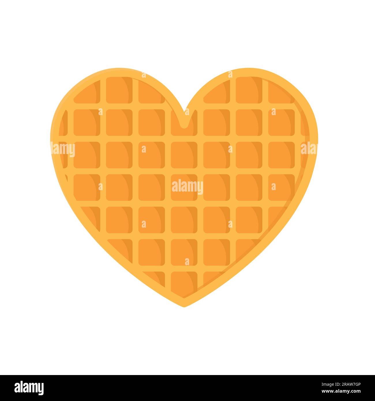 heart shaped belgian waffle icon- vector illustration Stock Vector ...