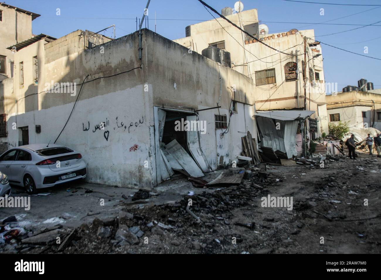 Jenin, Palestine. 05th July, 2023. View of a destroyed house in Jenin ...