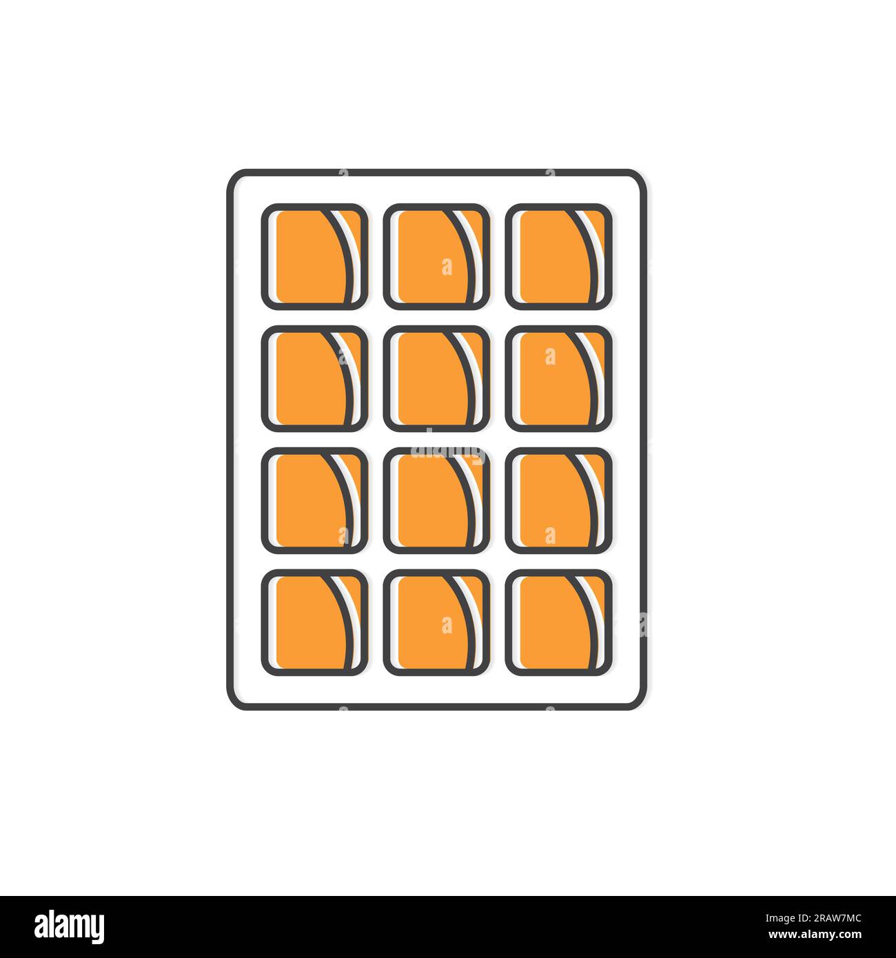 Belgian sugar waffle Stock Vector Images - Alamy