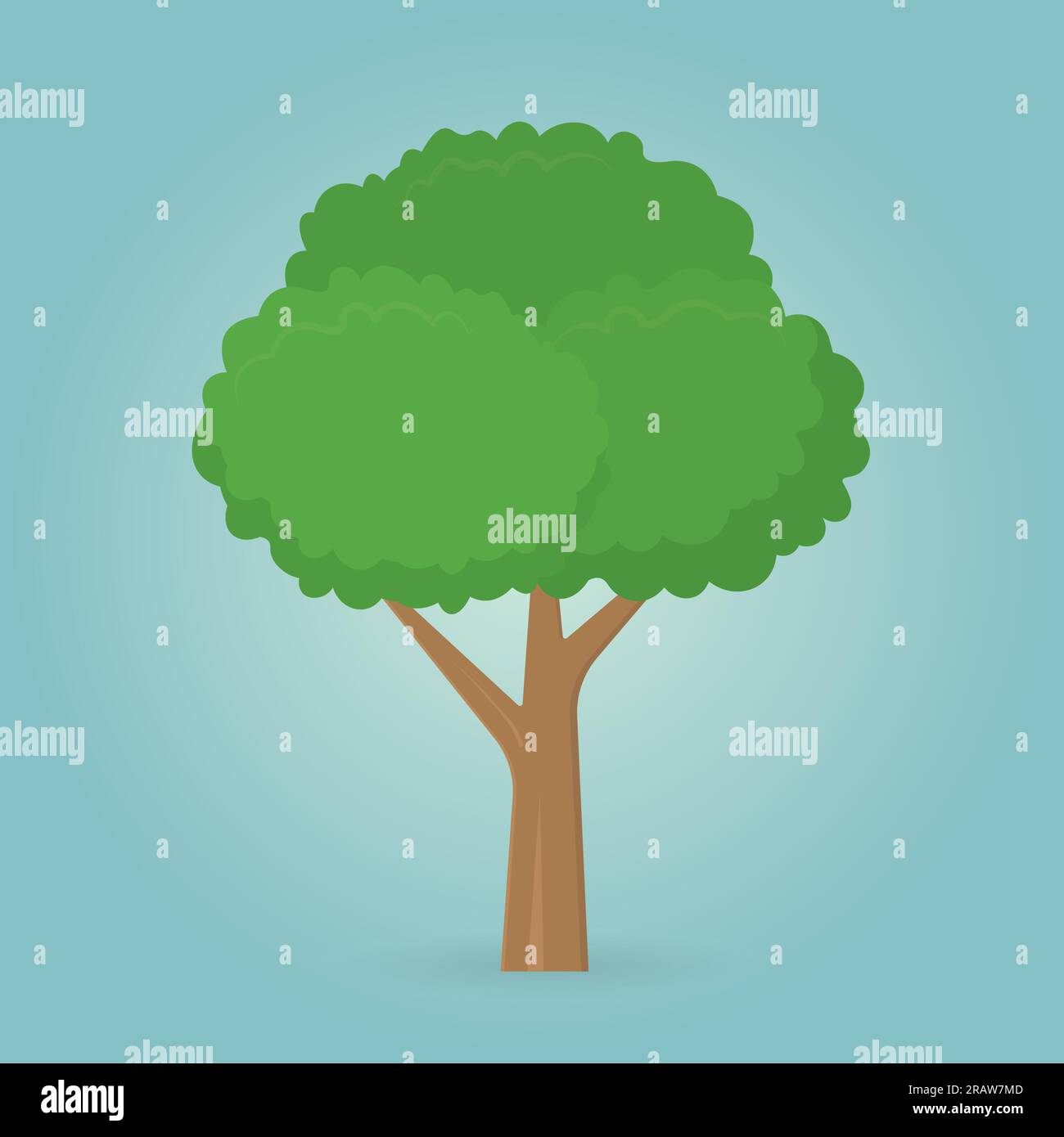 green spring tree - vector illustration Stock Vector Image & Art - Alamy