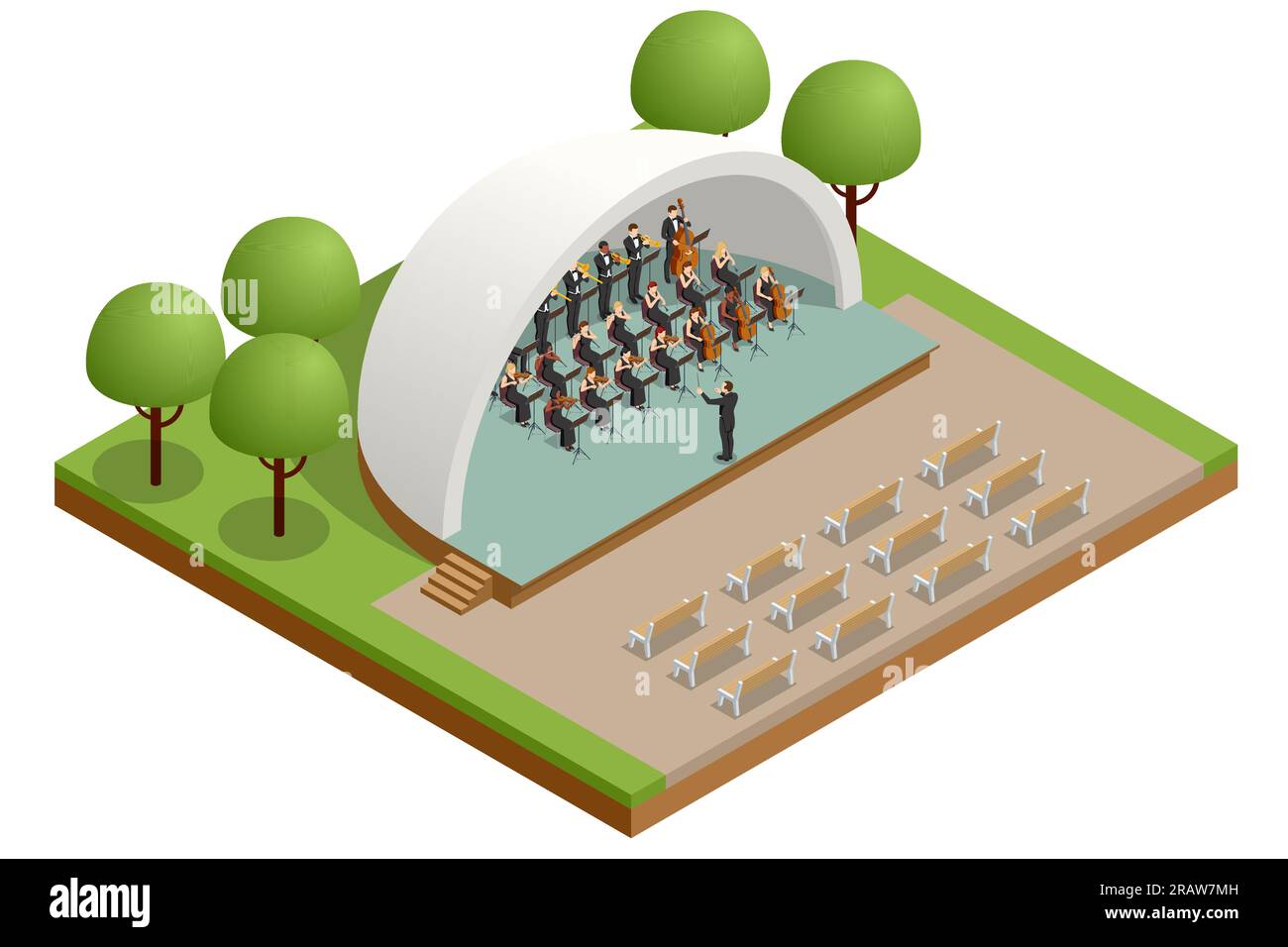 Philharmonic orchestra outdoor Stock Vector Images - Alamy