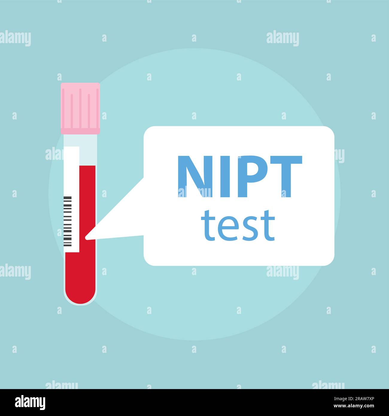 NIPT (Non Invasive Prenatal Testing) blood test tube icon- vector ...