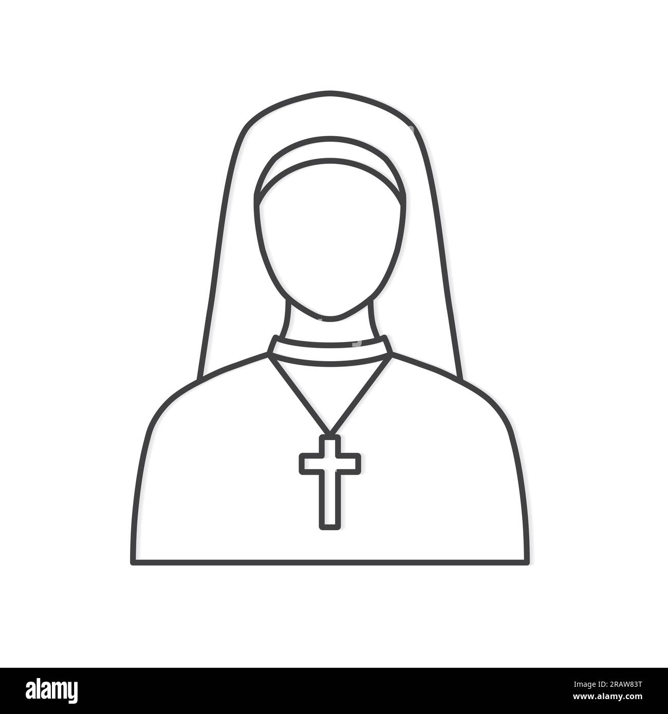 catholic nun icon- vector illustration Stock Vector Image & Art - Alamy