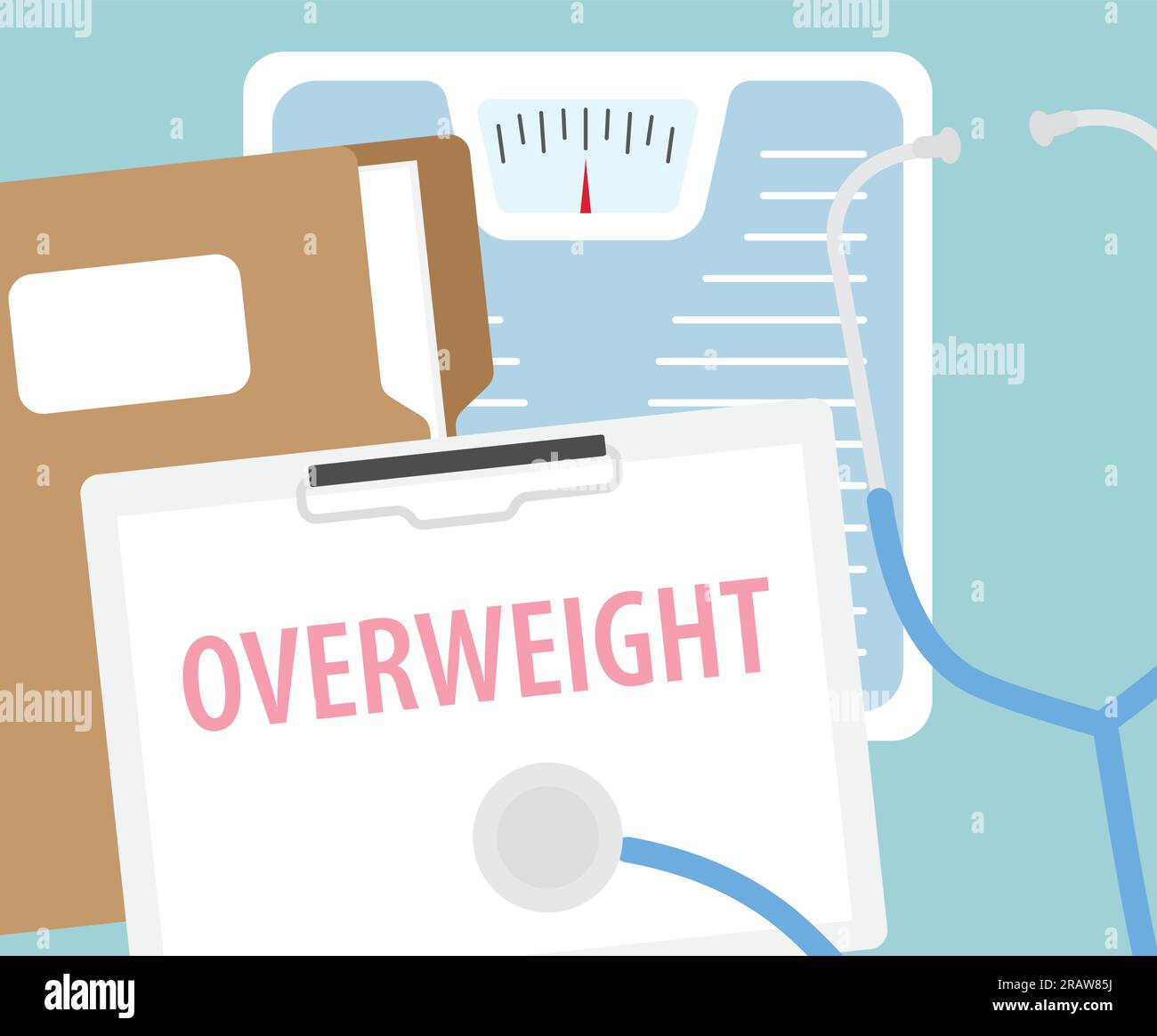 overweight disease concept- vector illustration Stock Vector Image ...