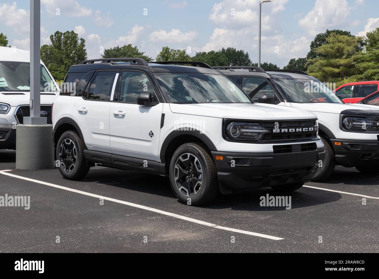 Kokomo - July 4, 2023: Ford Bronco display. Broncos come in a base ...