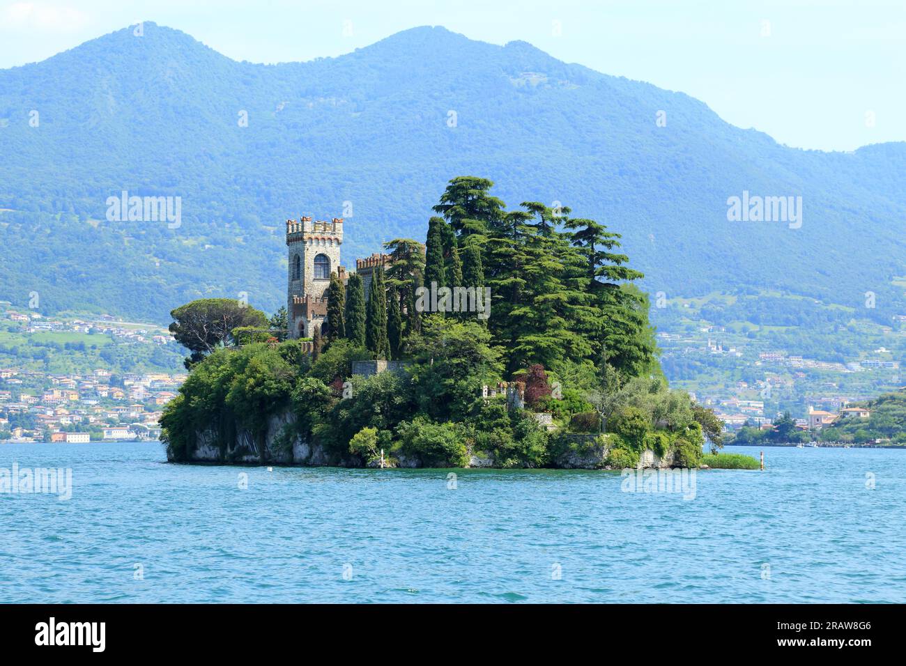 Lake Iseo, Castle of the Island of Loreto. Castello dell'isola di ...