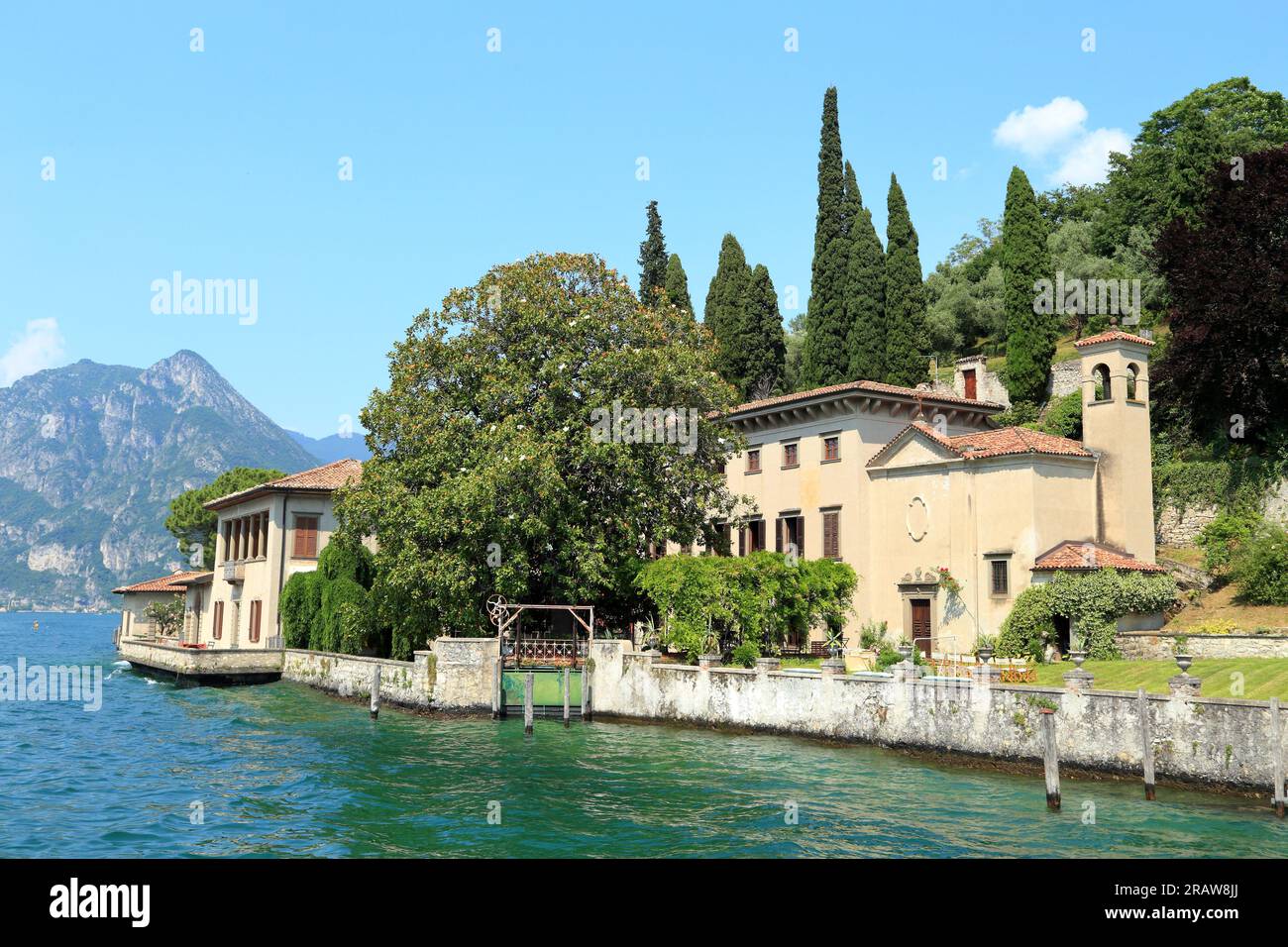 Lake Iseo, Siviano town, Villa Beatitudo. Lago d'Iseo, Iseosee, Italy ...