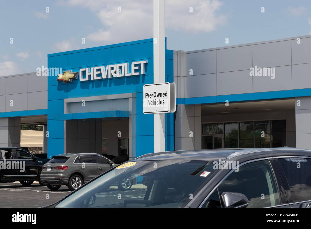 Indianapolis - July 4, 2023: Chevrolet dealership used car display ...